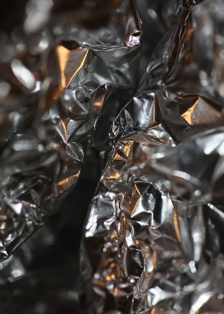 'Aluminum folie abstract' Poster, picture, metal print, paint by ...