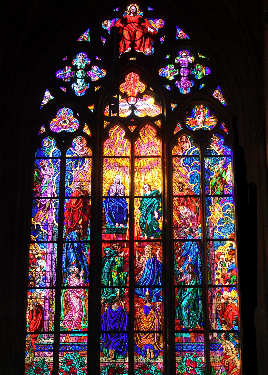 'St Vitus Stained Glass' Poster, picture, metal print, paint by Philip ...
