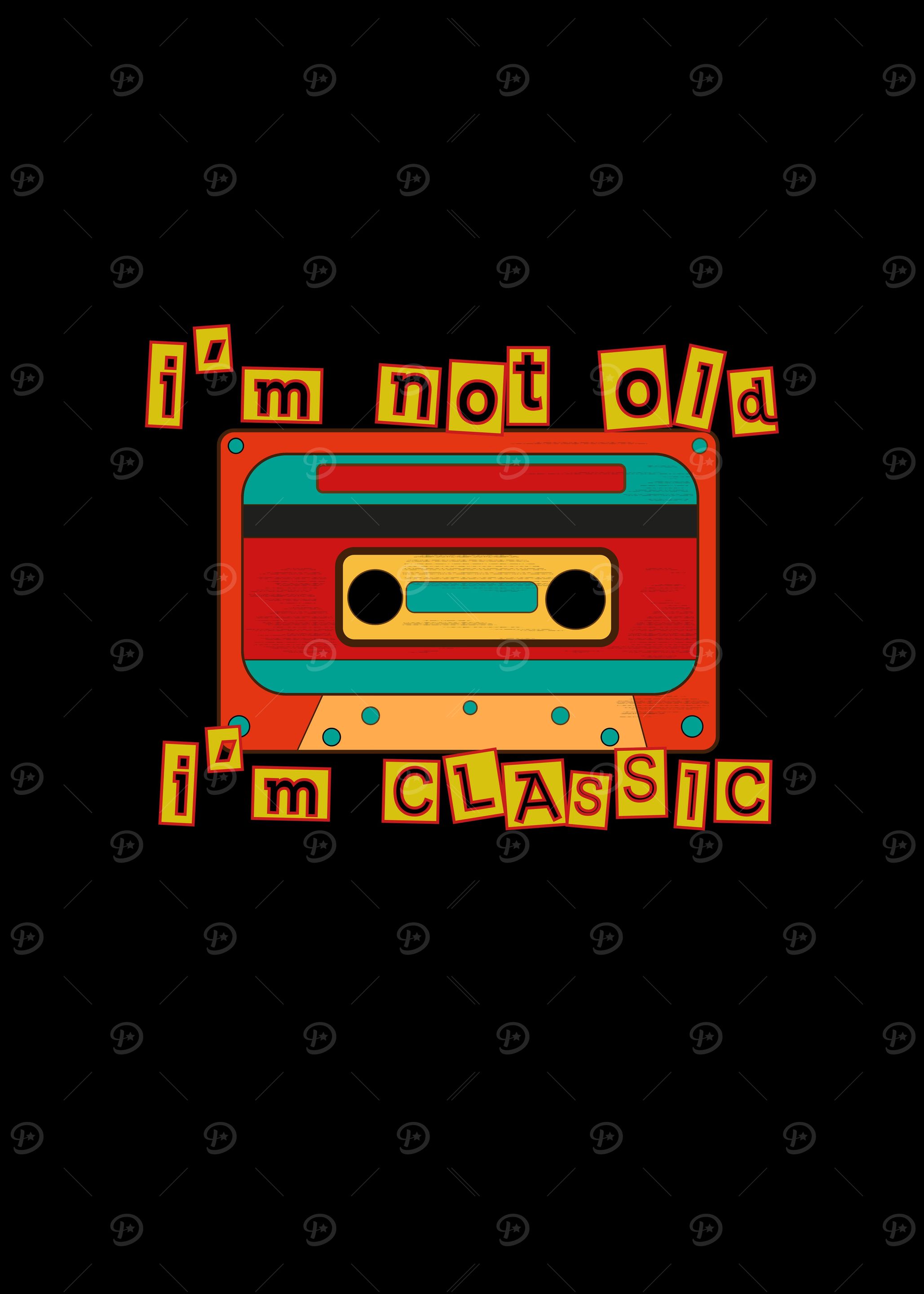 'Retro Cassette Not Old' Poster, picture, metal print, paint by ...