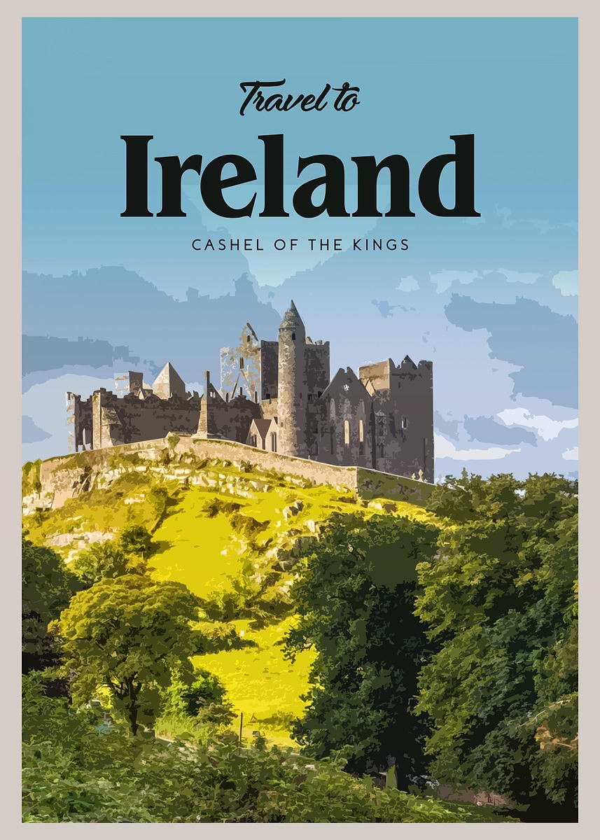 'Visit Ireland' Poster, picture, metal print, paint by Mercury Club ...