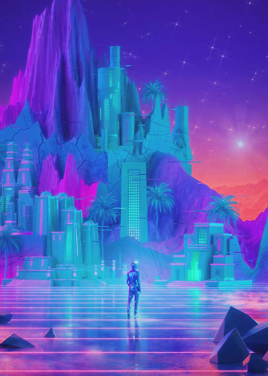 'Hidden Worlds' Poster, picture, metal print, paint by Shorsh | Displate