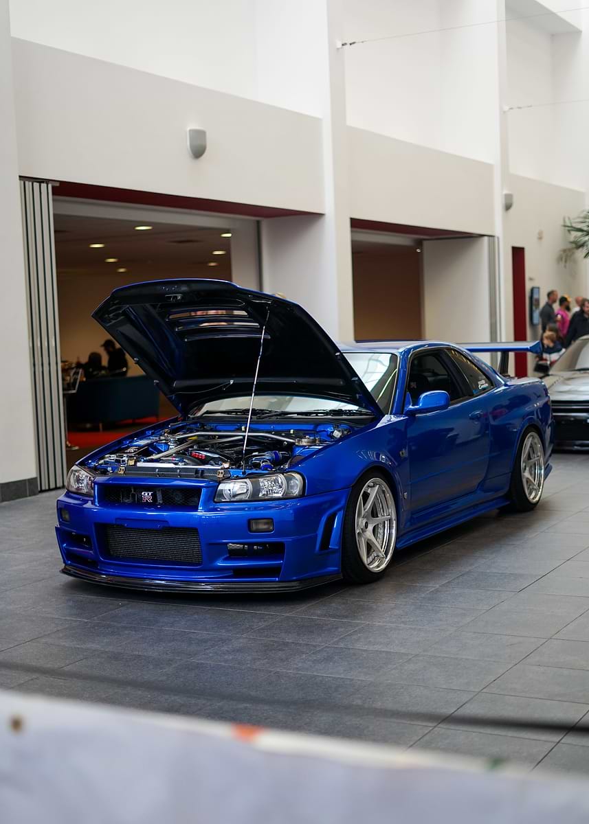 'R34 GTR' Poster, picture, metal print, paint by vividdepth | Displate
