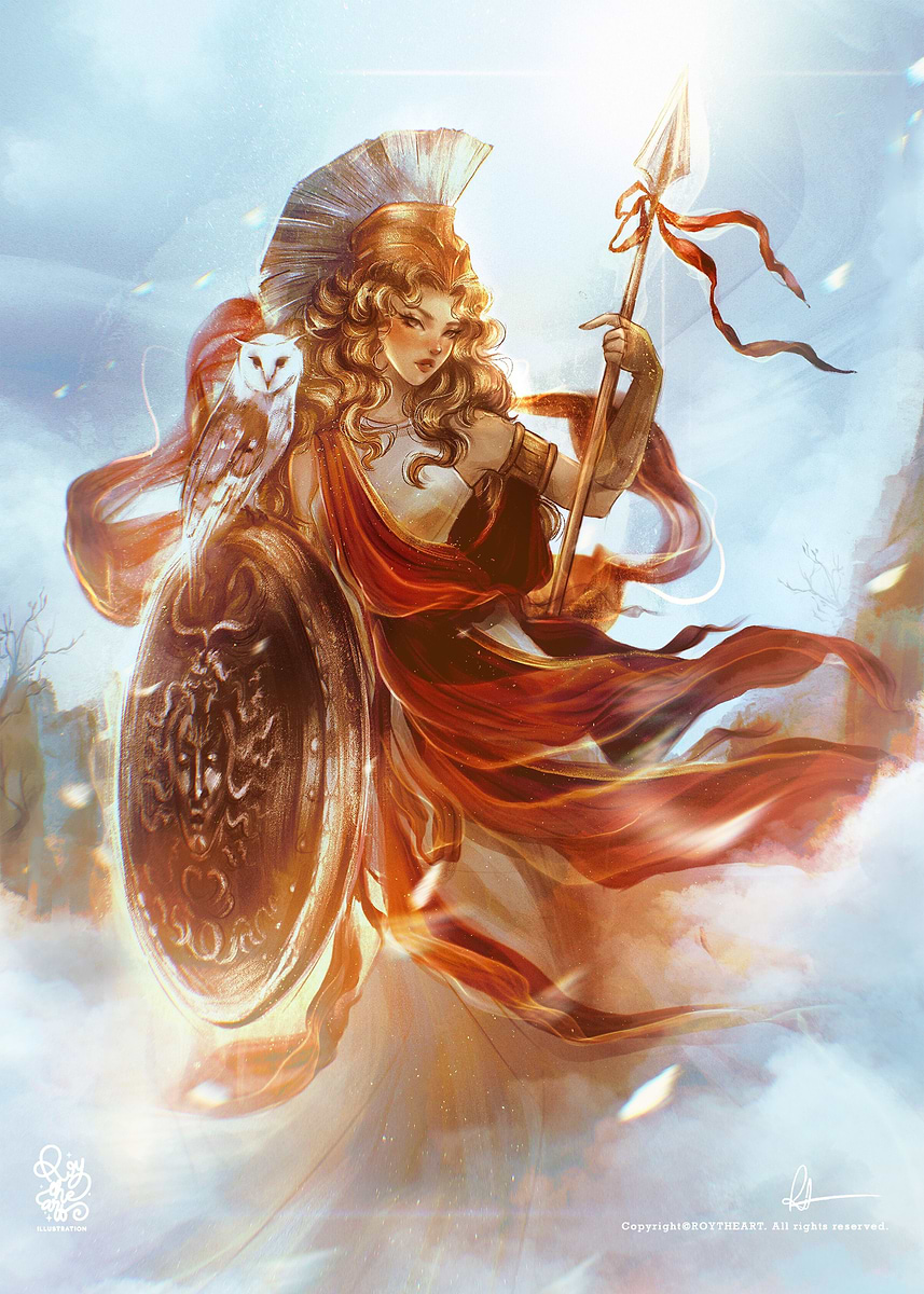 'Athena' Poster, picture, metal print, paint by ROY THE ART | Displate