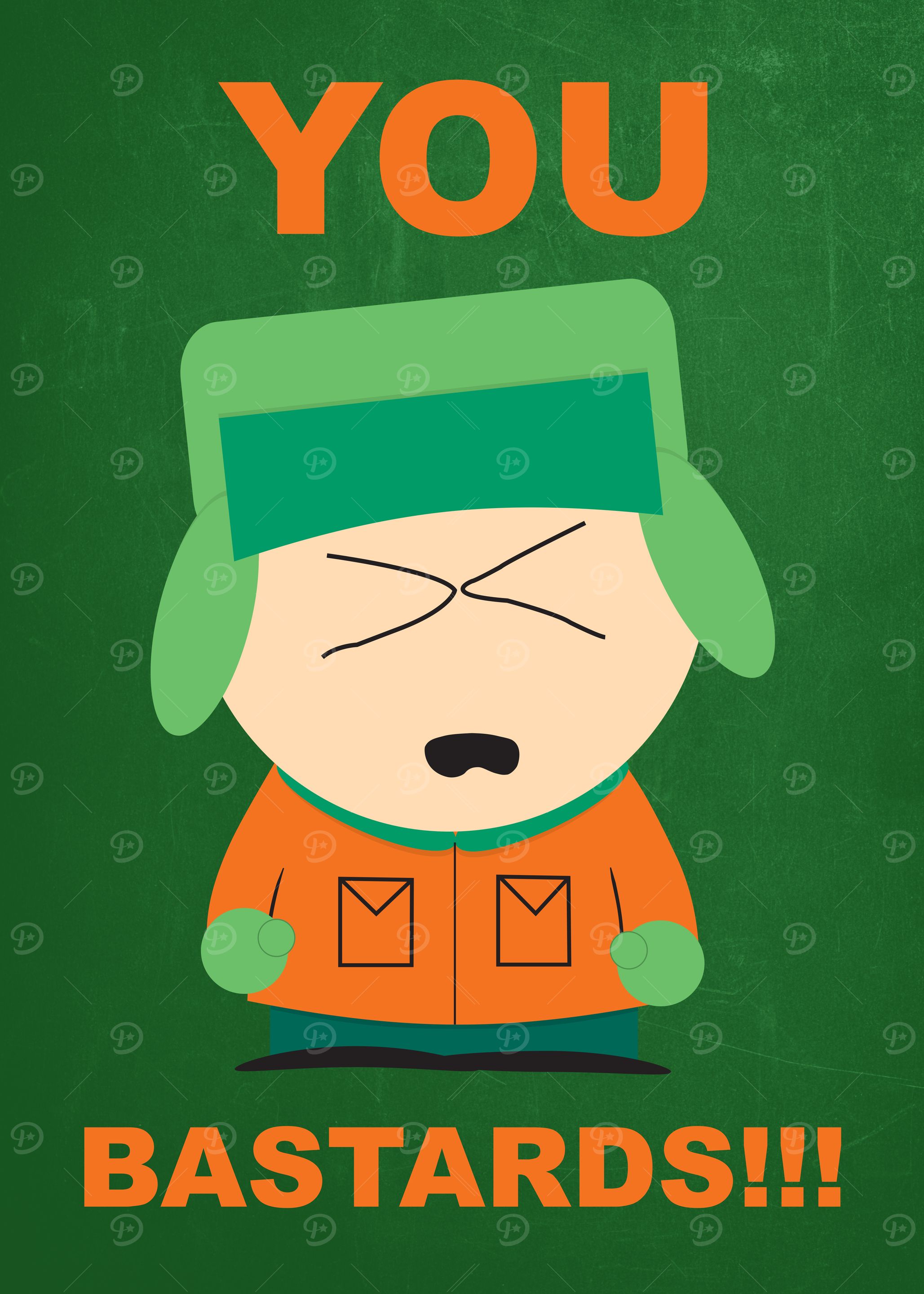 'You Bastards' Poster, picture, metal print, paint by South Park | Displate