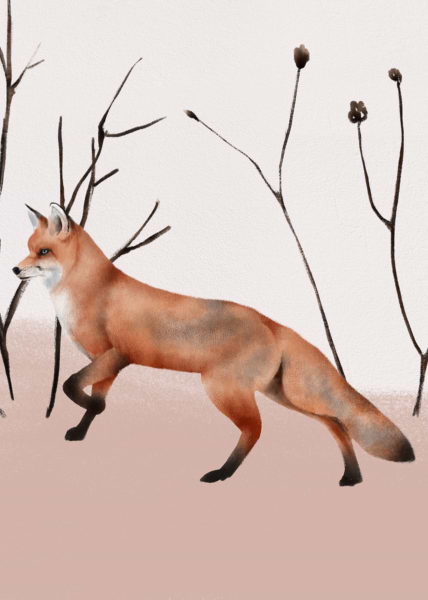 'Winter Fox' Poster, picture, metal print, paint by Tantowi Gilang ...
