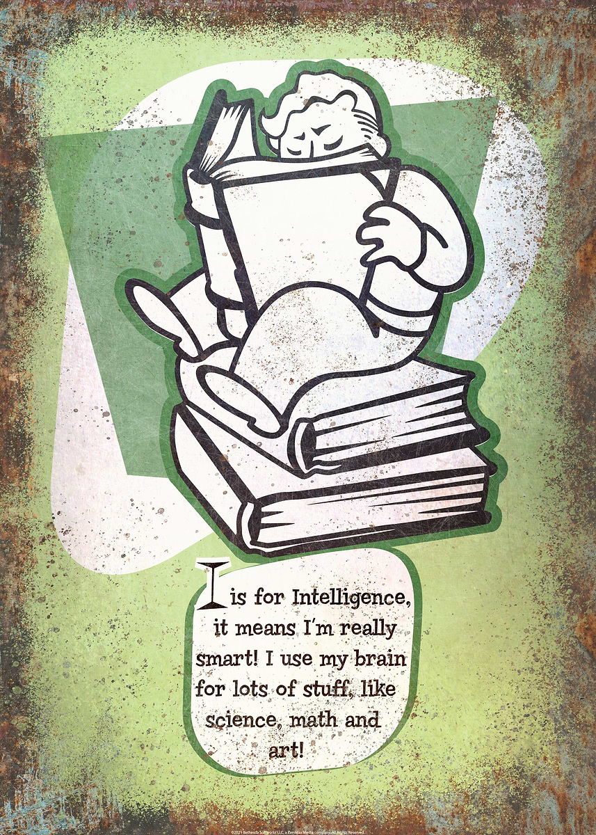 'Intelligence' Poster, picture, metal print, paint by Fallout | Displate