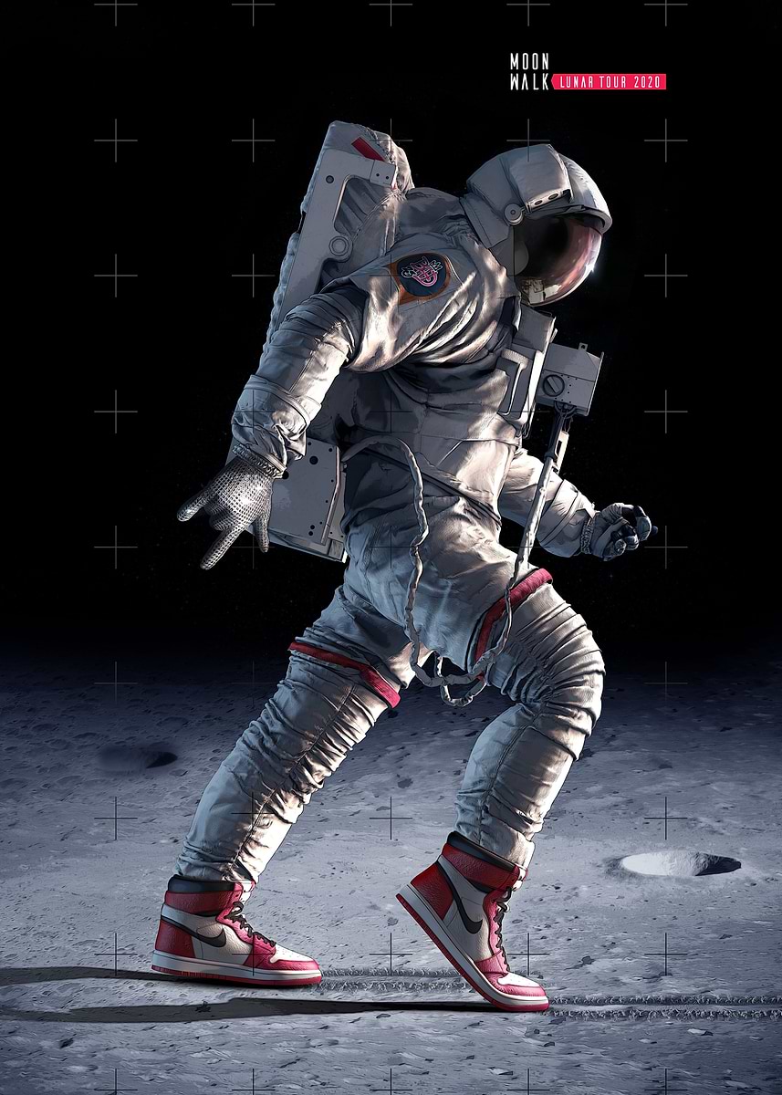 'Moonwalk' Poster, picture, metal print, paint by Devin S | Displate