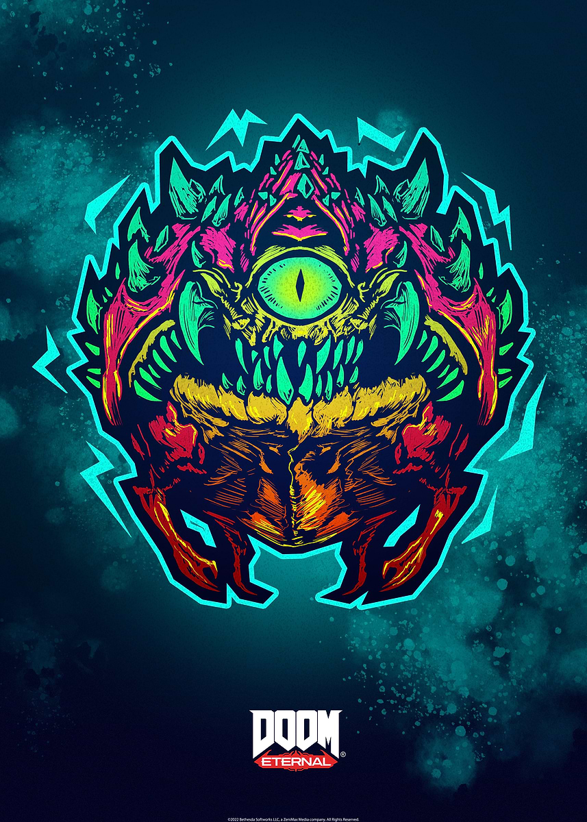 'Doom Eye' Poster, picture, metal print, paint by DOOM | Displate