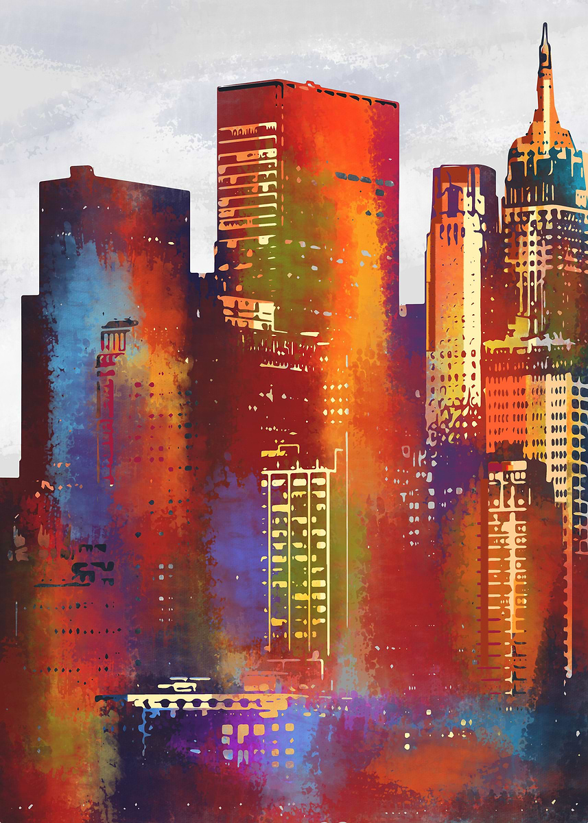 'landscape' Poster, picture, metal print, paint by Nesrin Gulistan ...