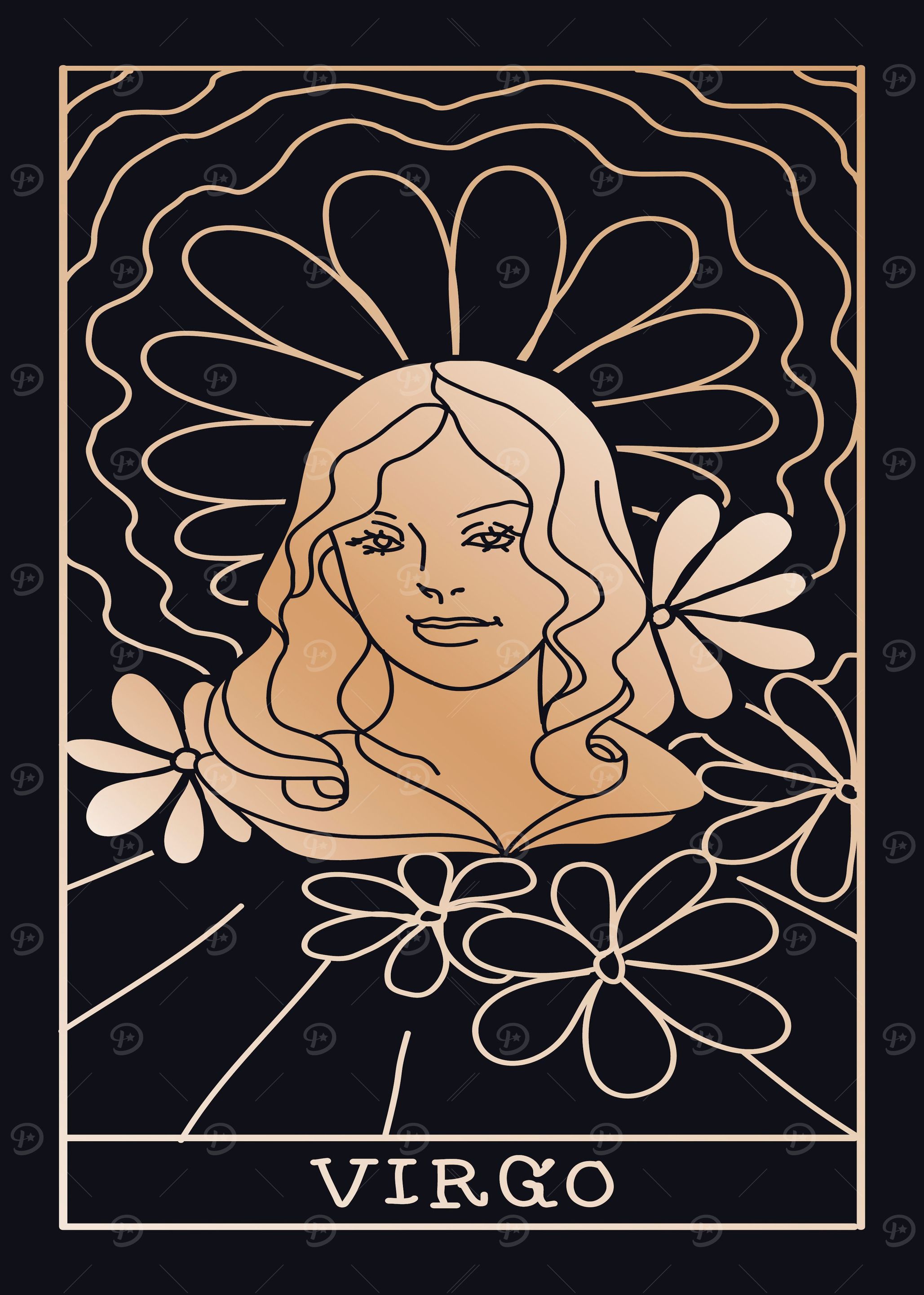 'Virgo Horoscope Zodiac' Poster, picture, metal print, paint by ...