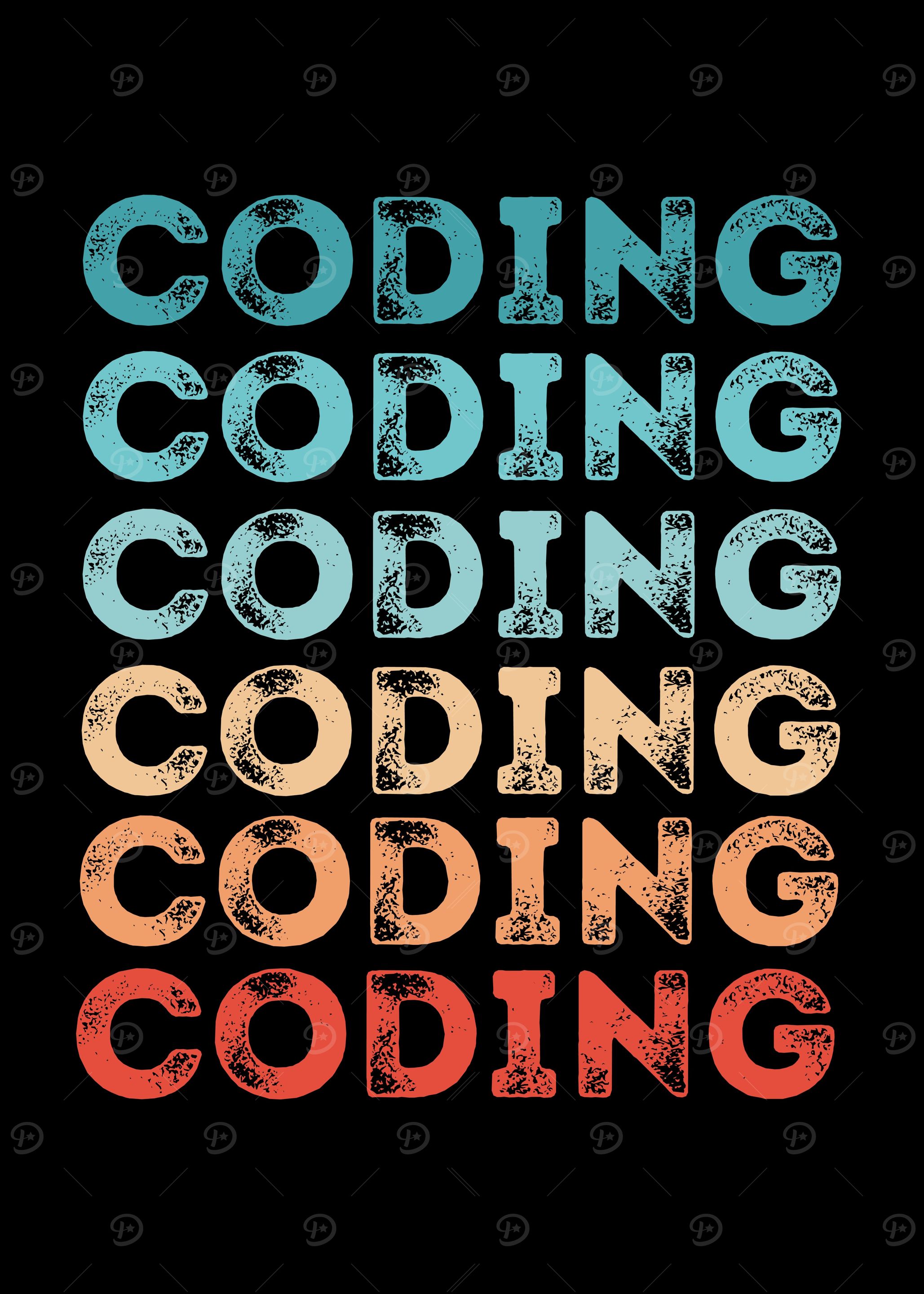 'Retro Coding Vintage Gift' Poster, picture, metal print, paint by Phil ...