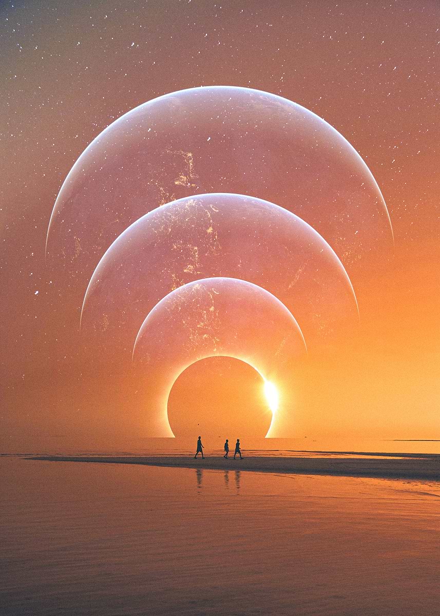 'Eclipse' Poster, picture, metal print, paint by Jaymorales | Displate