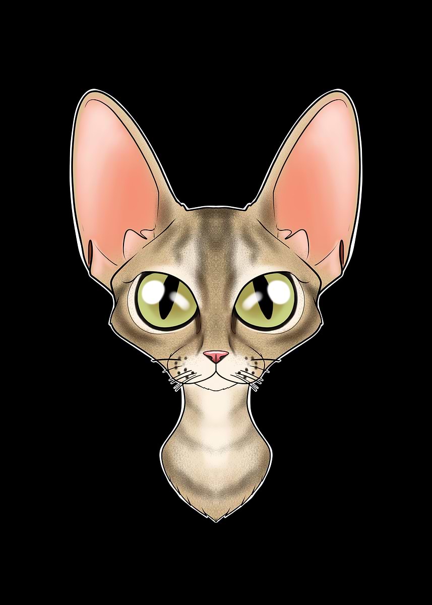 'Cat Lover I Devon Rex Cat' Poster, picture, metal print, paint by ...
