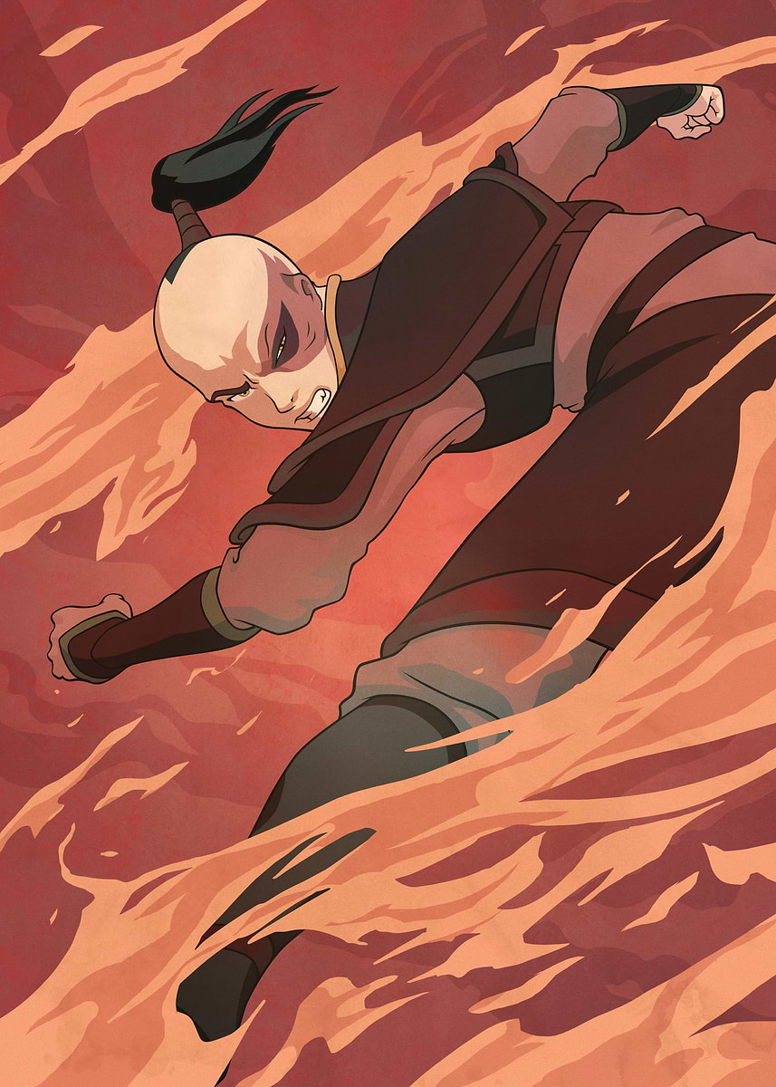 'Zuko Elements' Poster, picture, metal print, paint by Avatar: The Last ...