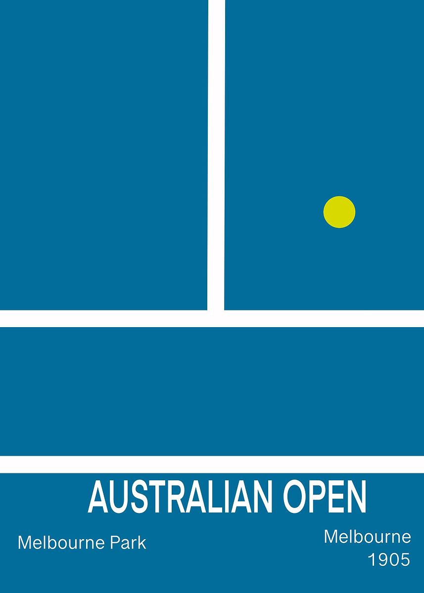 'Australian open' Poster, picture, metal print, paint by Karin Studio ...
