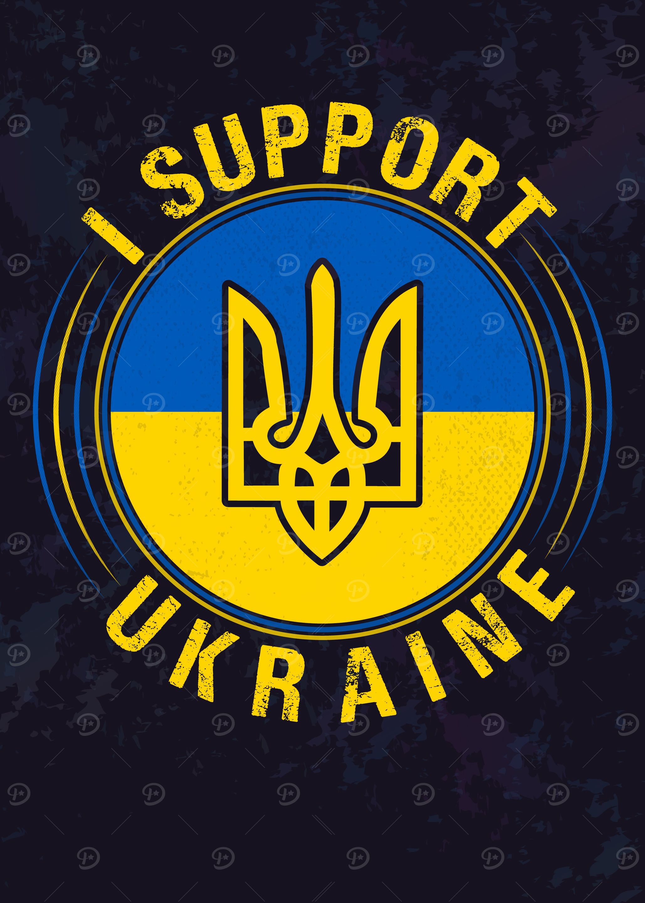 'I Support Ukraine' Poster, picture, metal print, paint by Xăm Việt ...