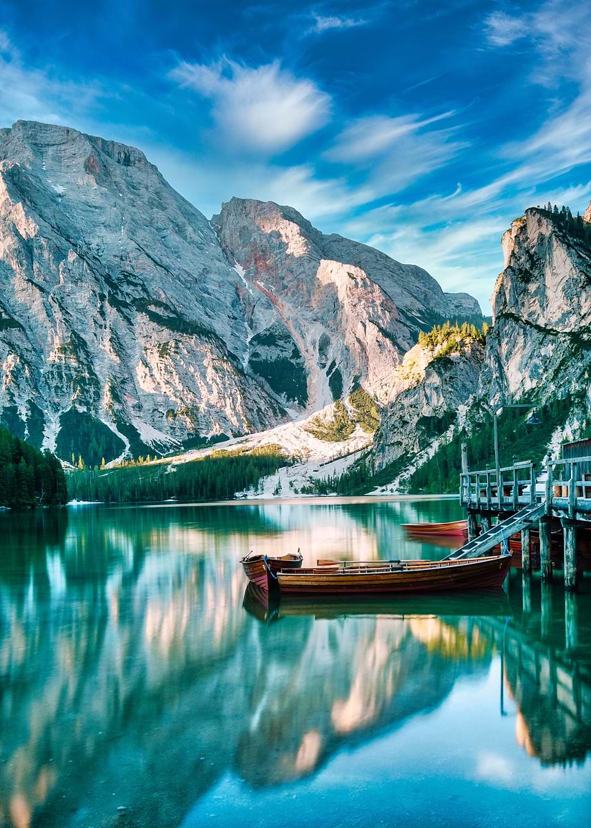 'beautiful lake' Poster, picture, metal print, paint by RonnieArts ...