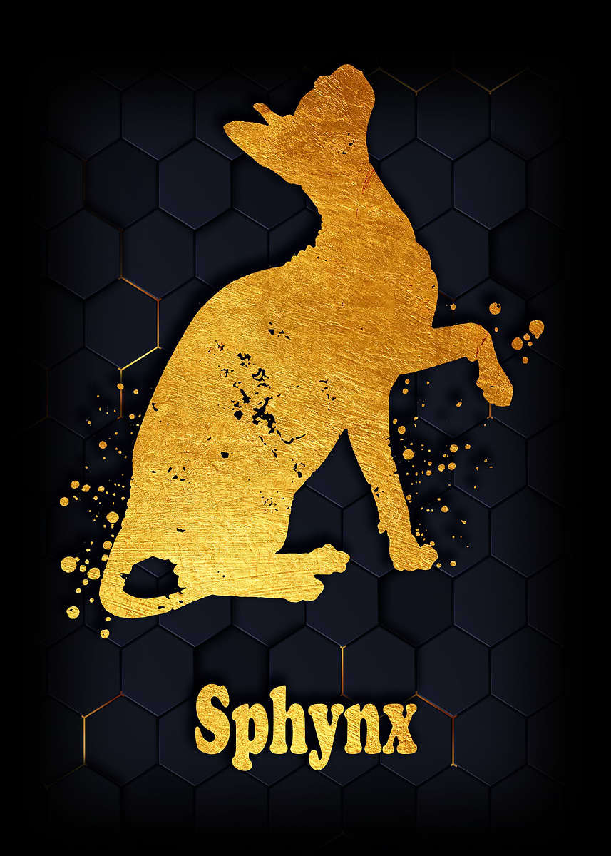 'Sphynx' Poster, picture, metal print, paint by Denis Siggers | Displate