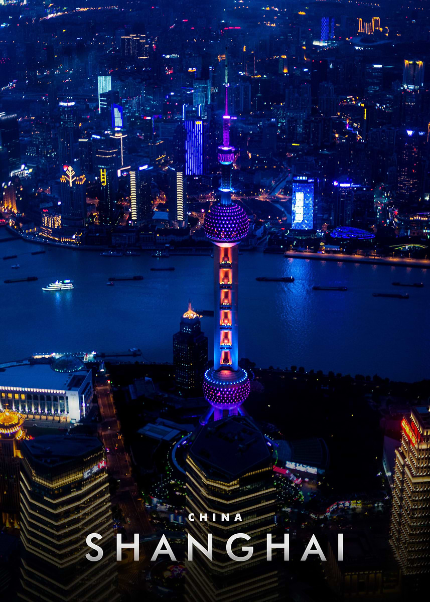 'Shanghai City View' Poster, picture, metal print, paint by Pitch ...