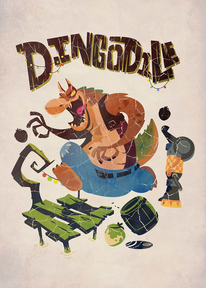 'Dingodile's Graphic' Poster, picture, metal print, paint by Crash ...