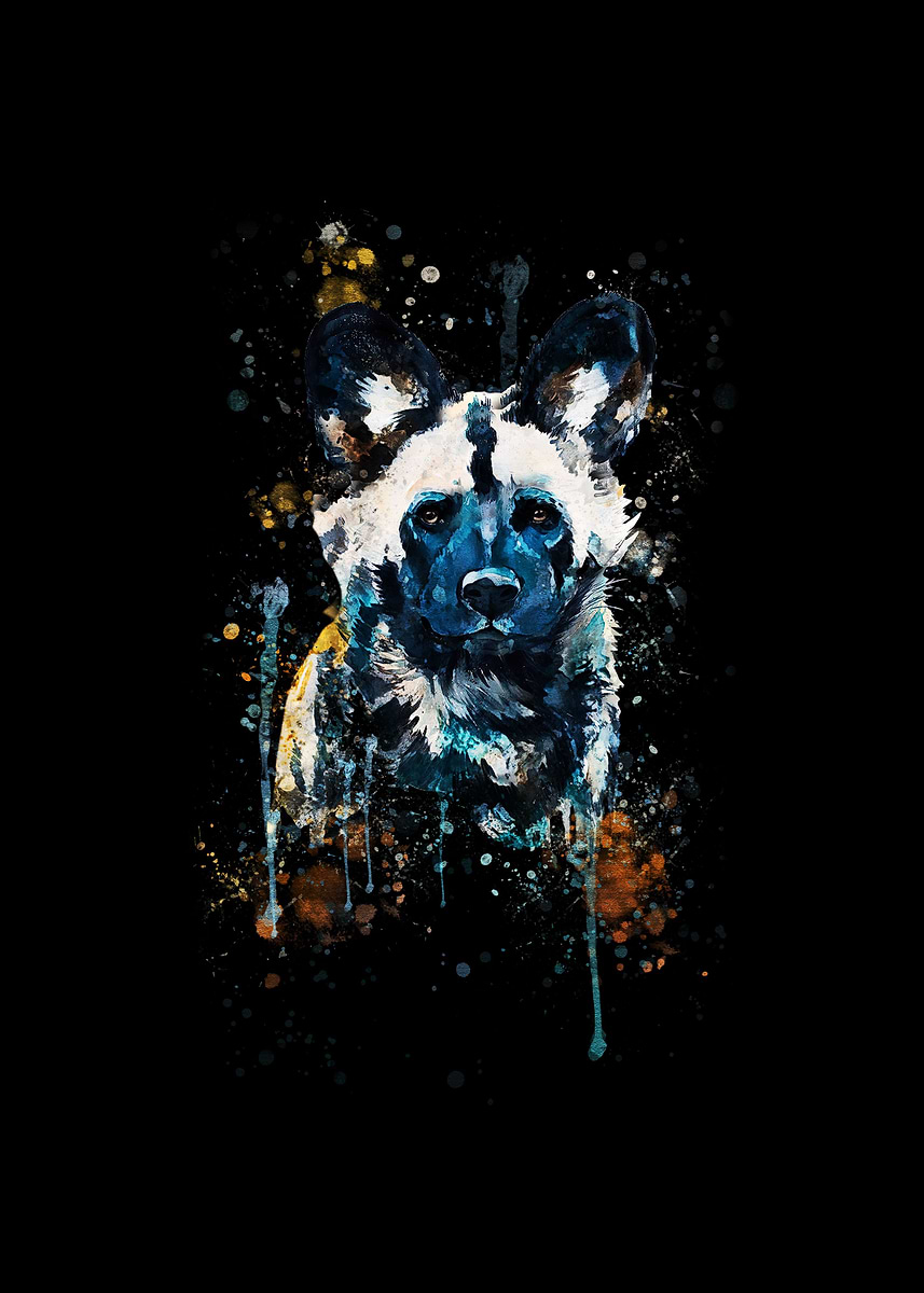 'WILD DOG' Poster, picture, metal print, paint by MAD DOG | Displate