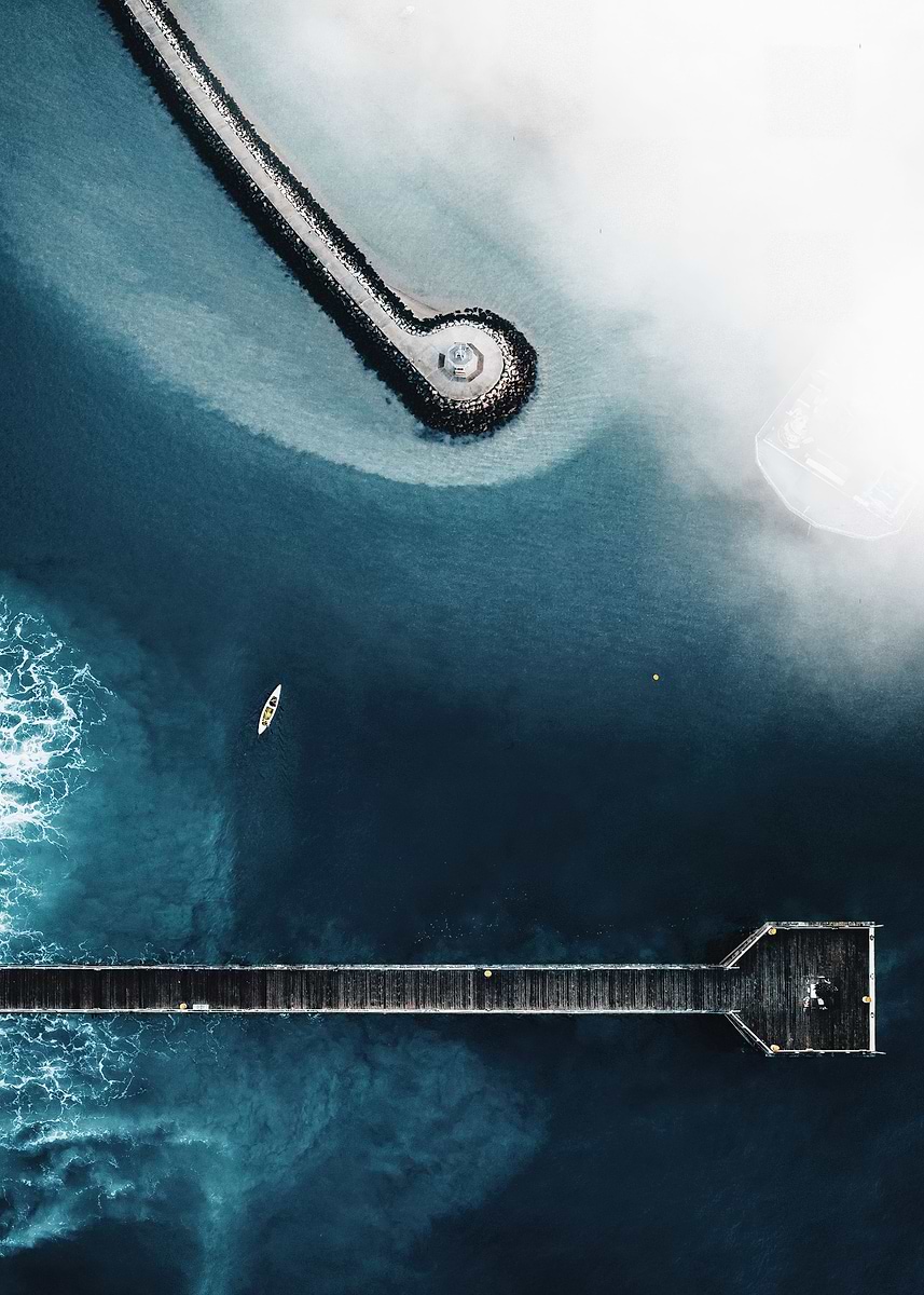 'Big blue sea traingle' Poster, picture, metal print, paint by ...