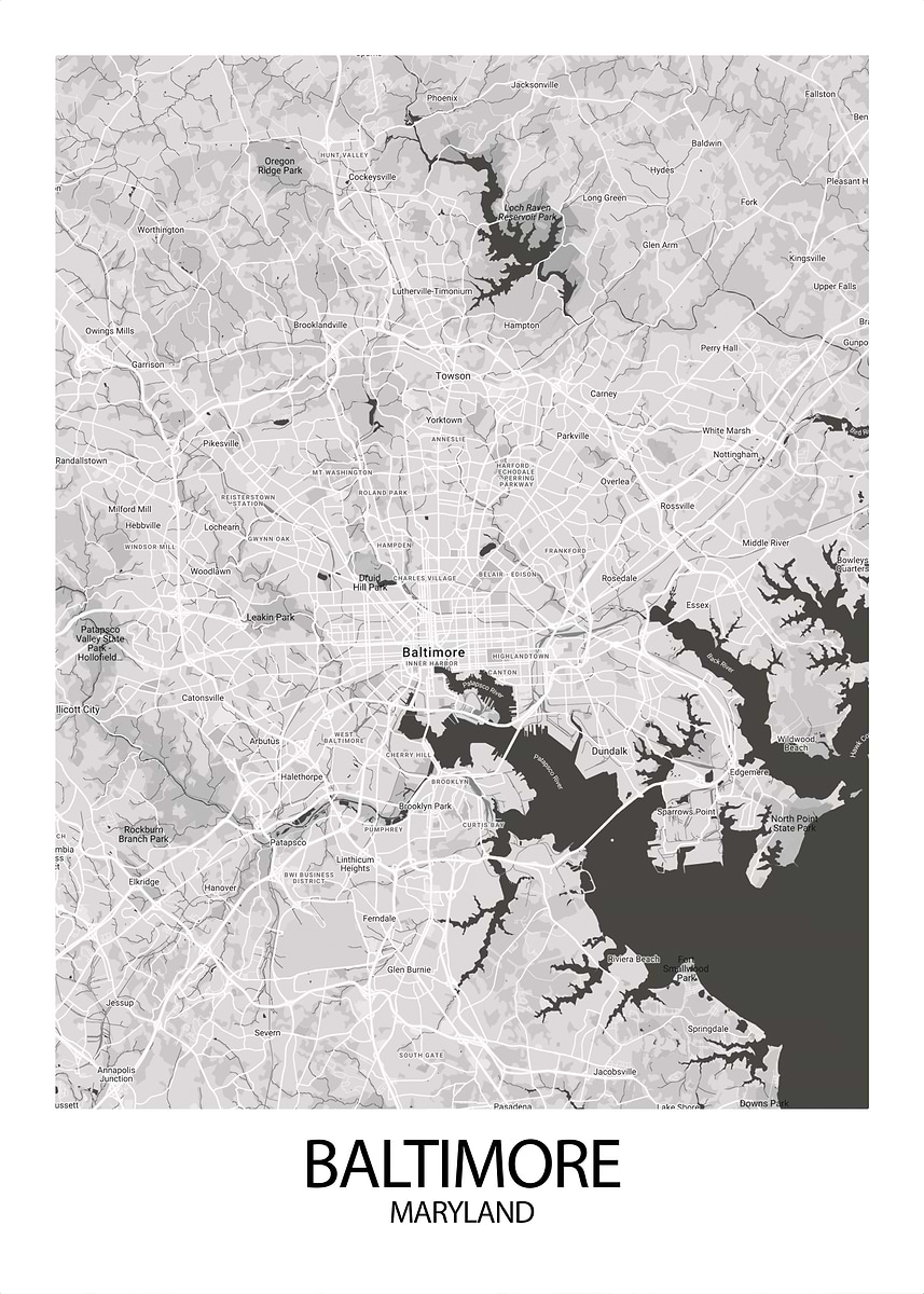 'Poster Baltimore' Poster, picture, metal print, paint by Ricardo Costa ...