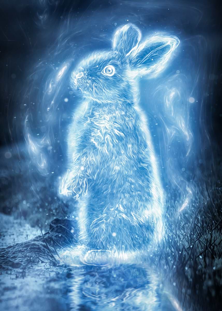 'Magical Rabbit Spirit' Poster, picture, metal print, paint by Freya ...