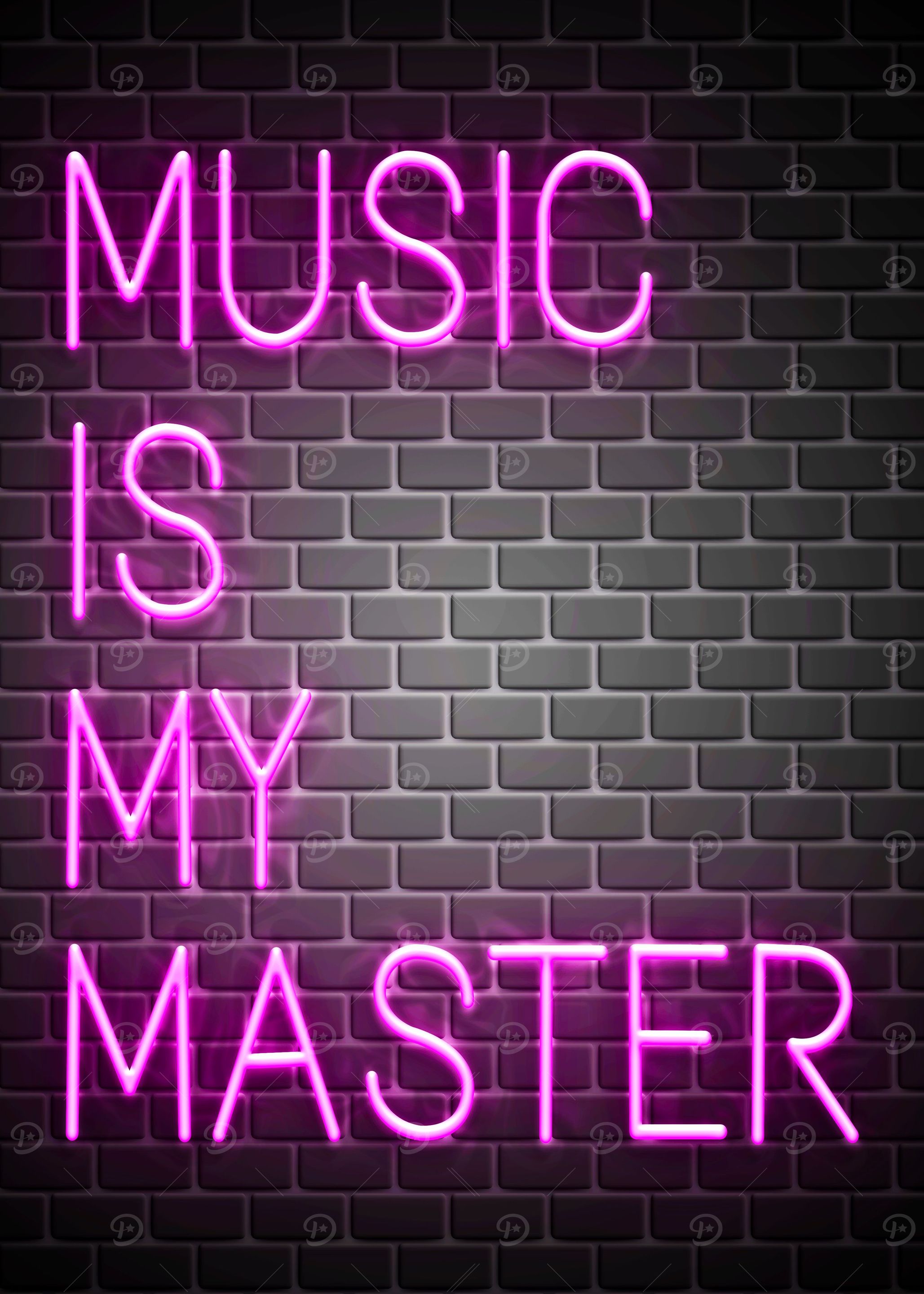 'Musical neon quotes' Poster, picture, metal print, paint by deidrera ...