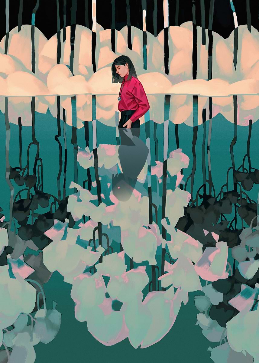 'Two Worlds' Poster, picture, metal print, paint by Valentina Remenar ...