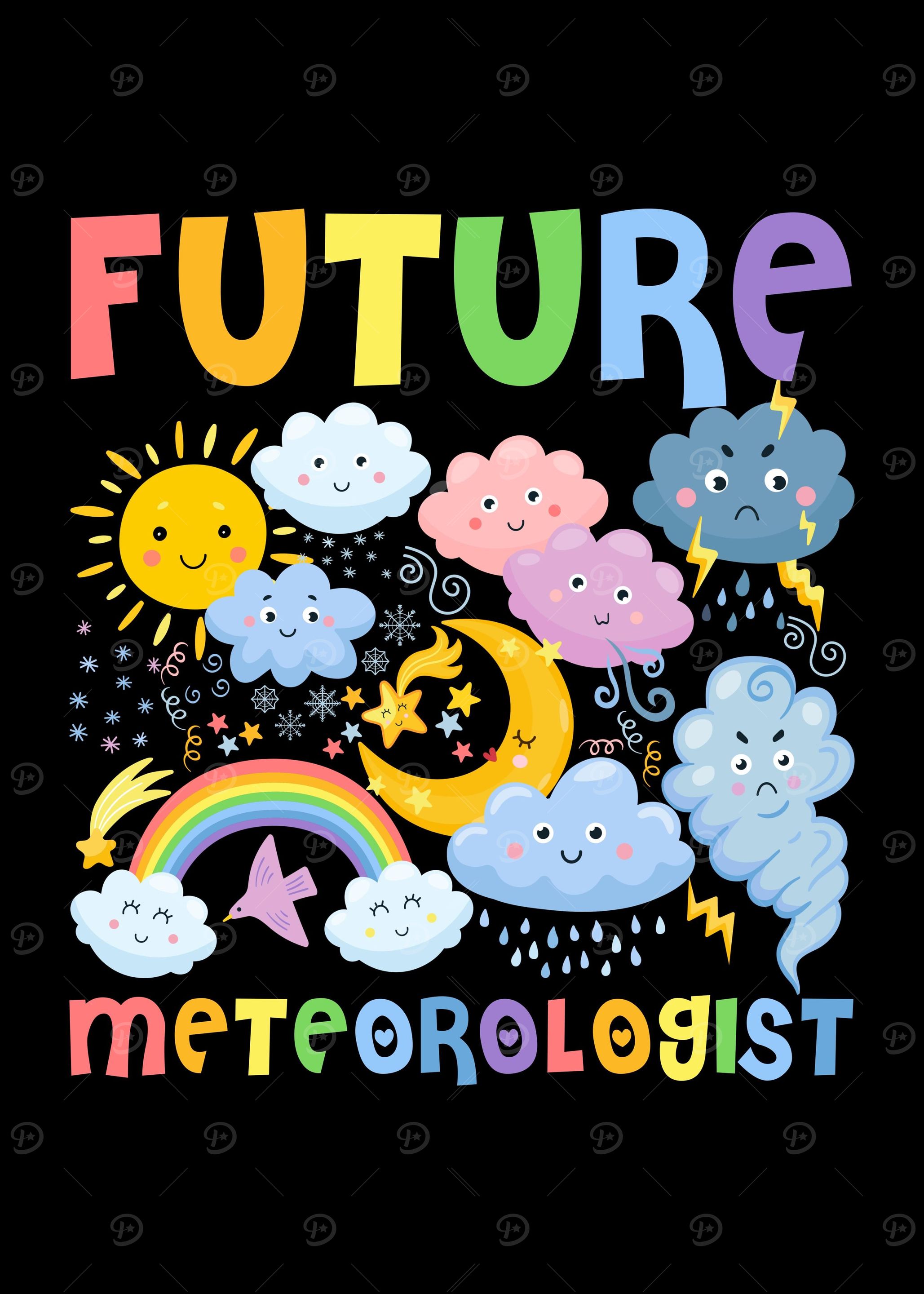 'Cute Weatherman Boys Girls' Poster, picture, metal print, paint by ...