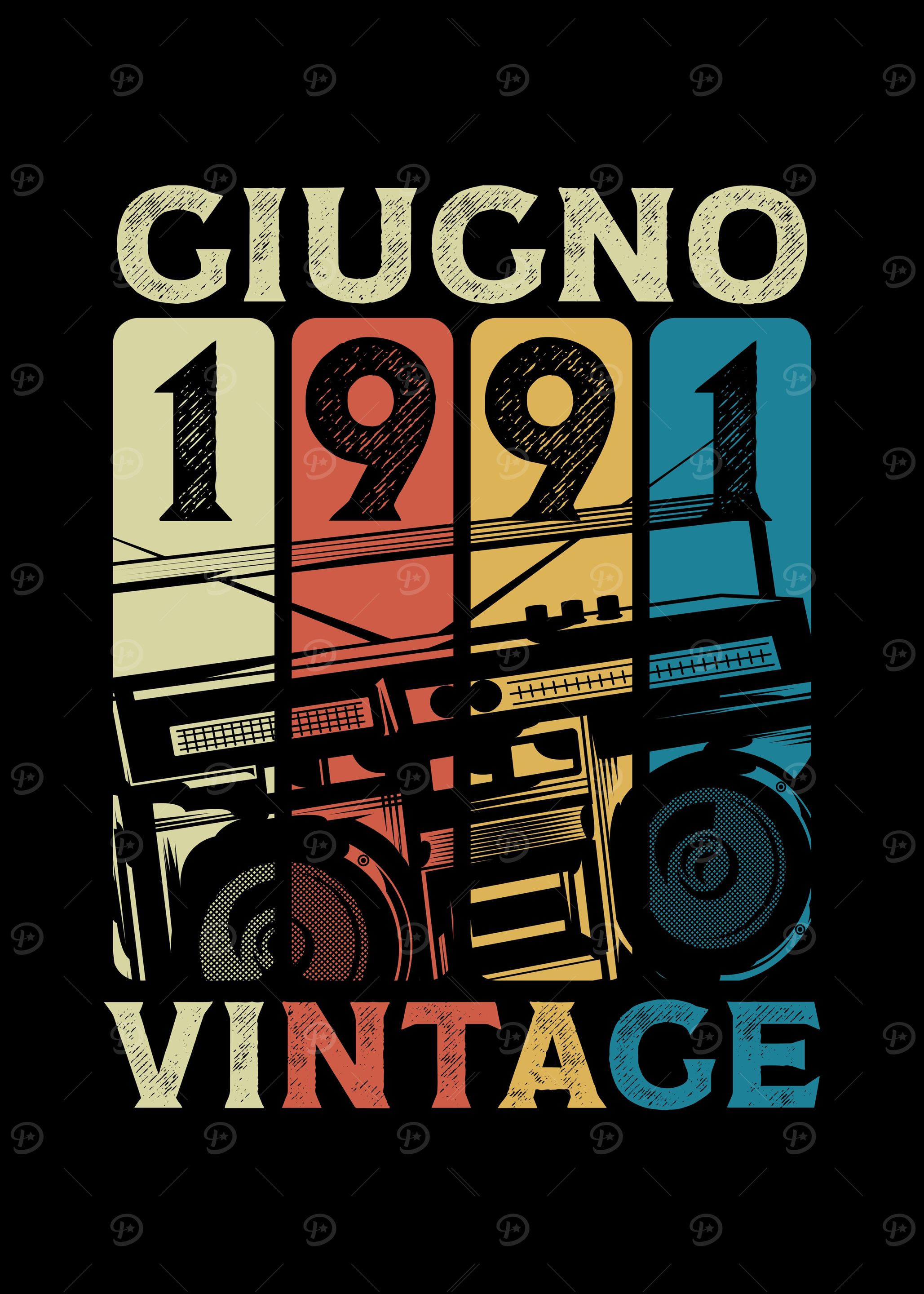 'Italian music June 1991' Poster, picture, metal print, paint by BeMi ...