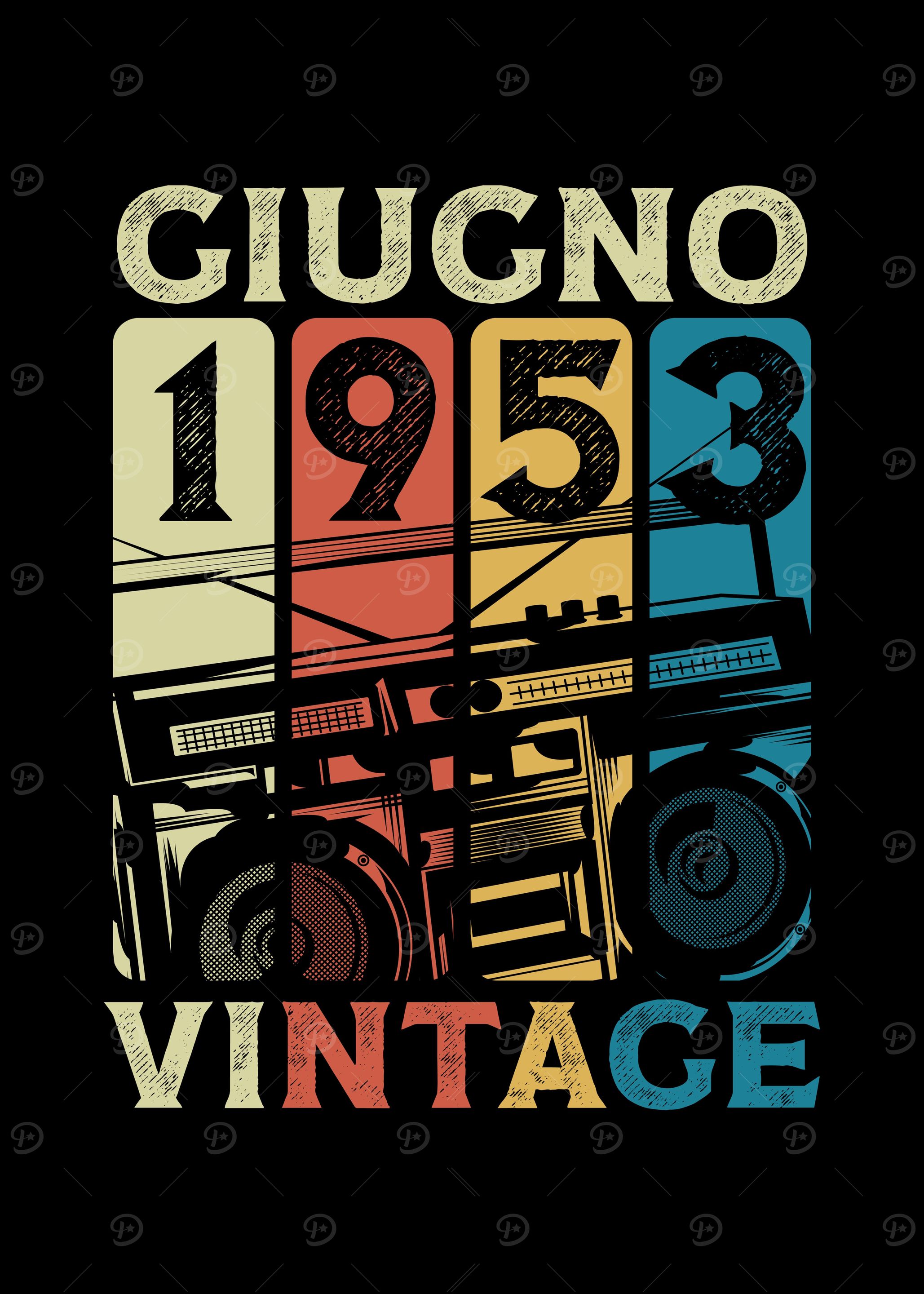 'Italian music June 1953' Poster, picture, metal print, paint by BeMi ...