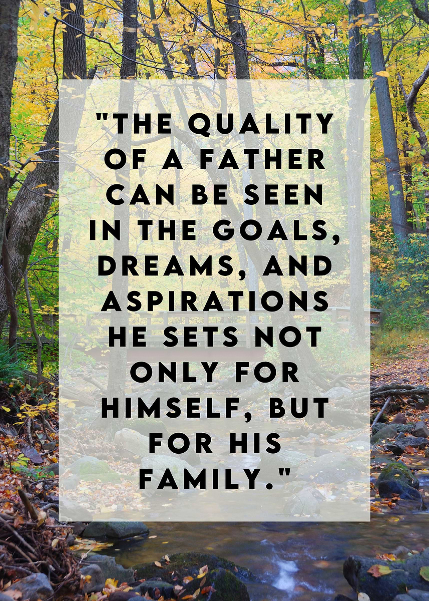 'Fathers Day Quotes' Poster, picture, metal print, paint by Nae | Displate