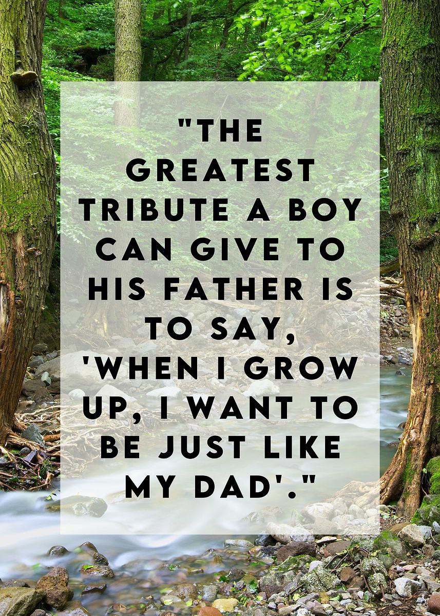 'Fathers Day Quotes' Poster, picture, metal print, paint by Nae | Displate