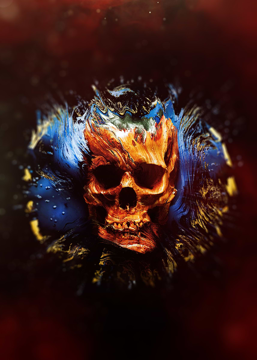 'Colors Of Death N08' Poster, picture, metal print, paint by Mehdi ...