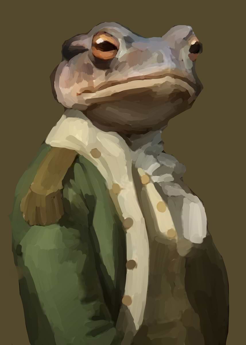 'Loyal frog' Poster, picture, metal print, paint by eunoia | Displate