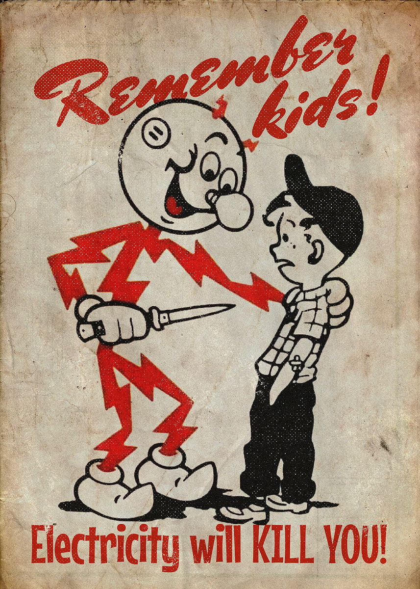 'ELECTRICITY KILLS' Poster, picture, metal print, paint by Dalibor ...