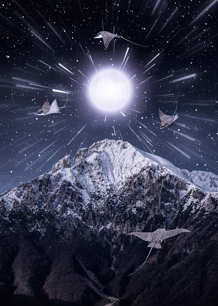 'The ballet of moon rays' Poster, picture, metal print, paint by Gen Z ...