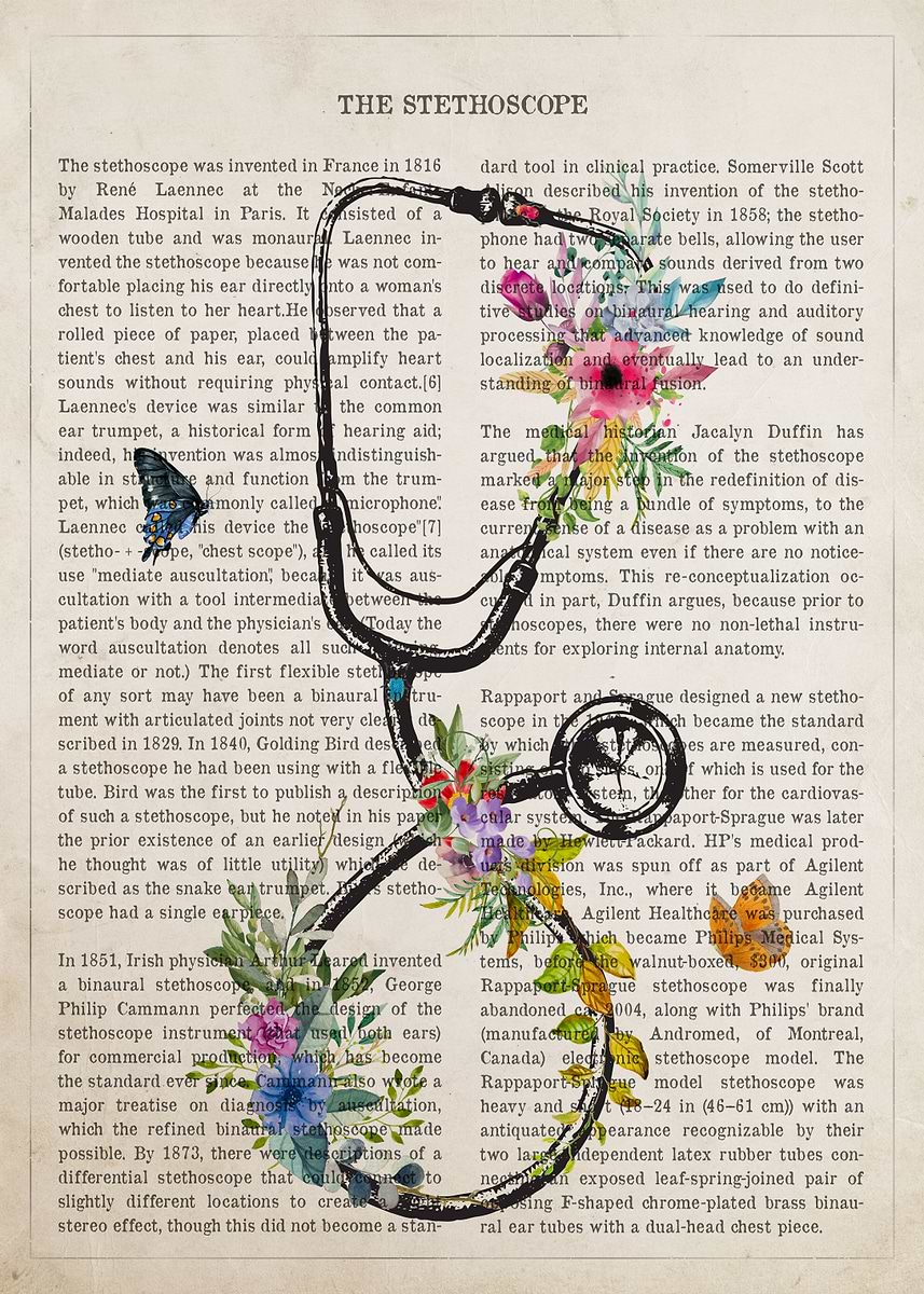 'Stethoscope' Poster, picture, metal print, paint by Aged Pixel | Displate