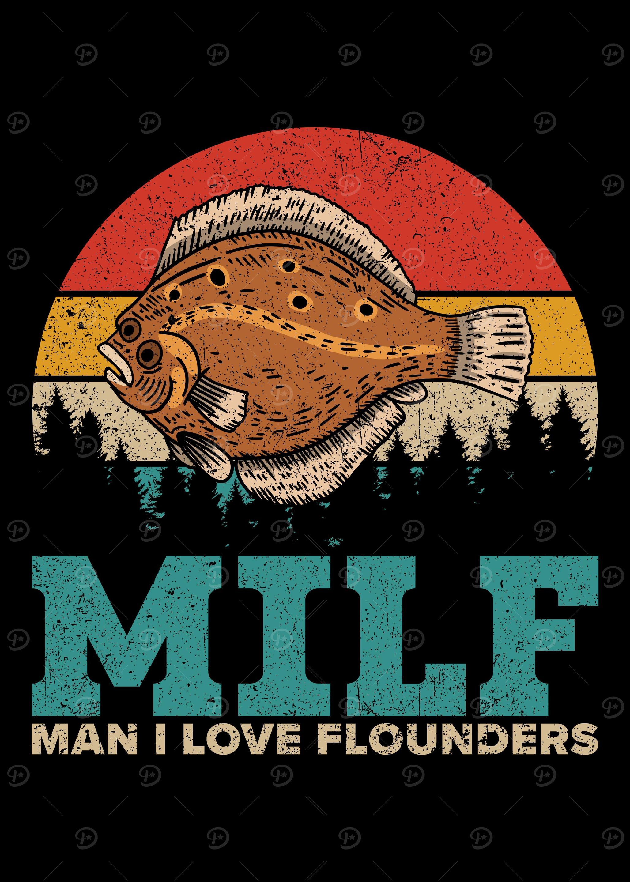 'Flounder Retro' Poster, picture, metal print, paint by AestheticAlex ...
