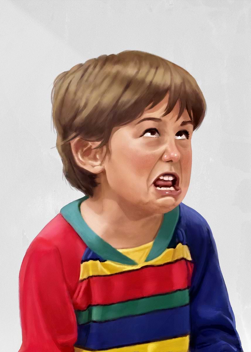 'Mocking Kid Meme' Poster, picture, metal print, paint by Mashz | Displate