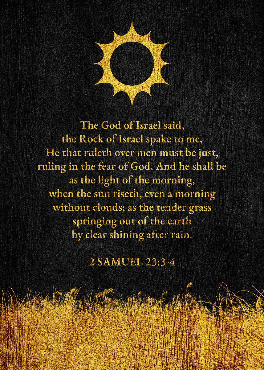 '2 Samuel 23 3 4' Poster, picture, metal print, paint by ABConcepts ...