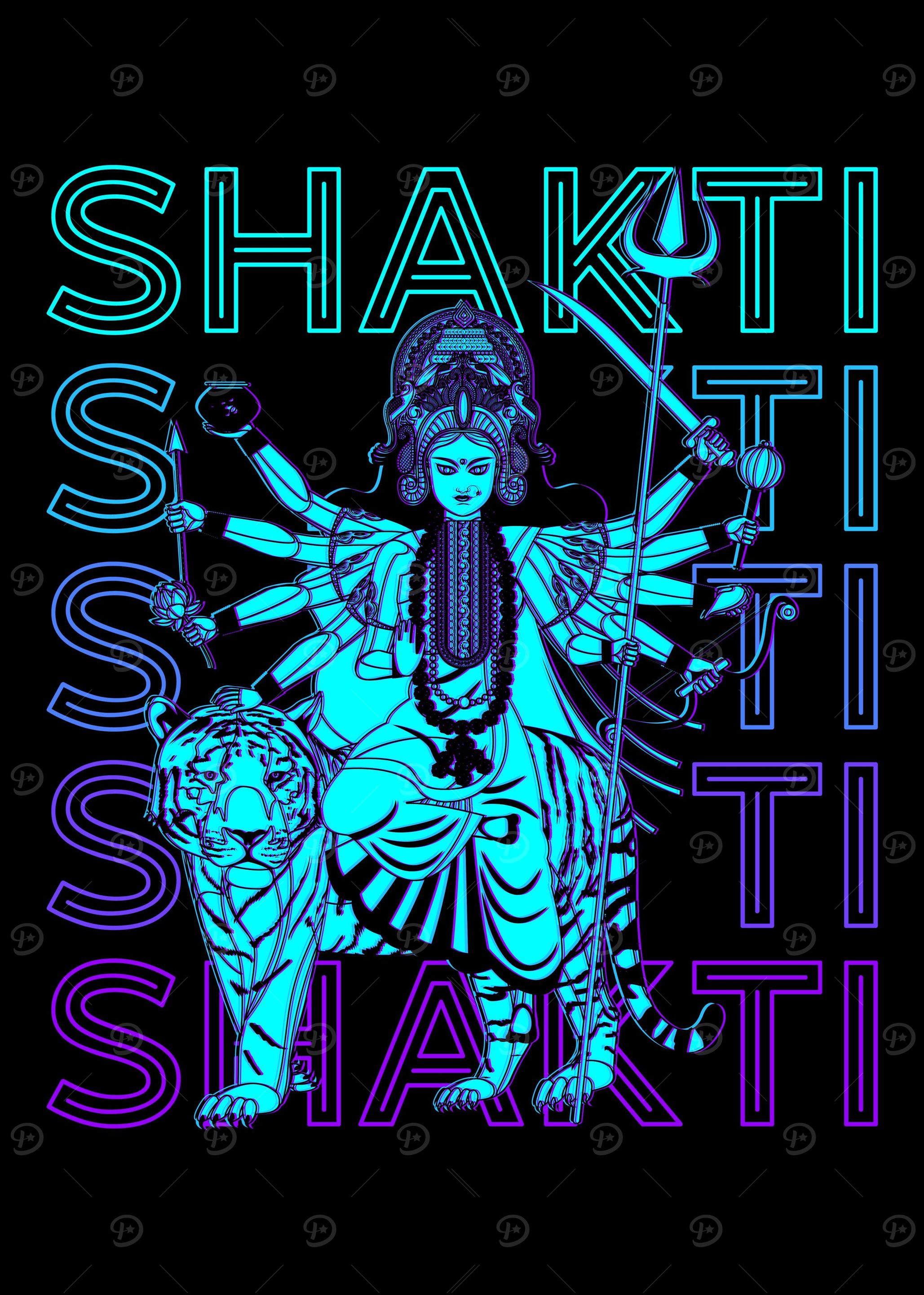 'Shakti Hindu Goddess' Poster, picture, metal print, paint by ...