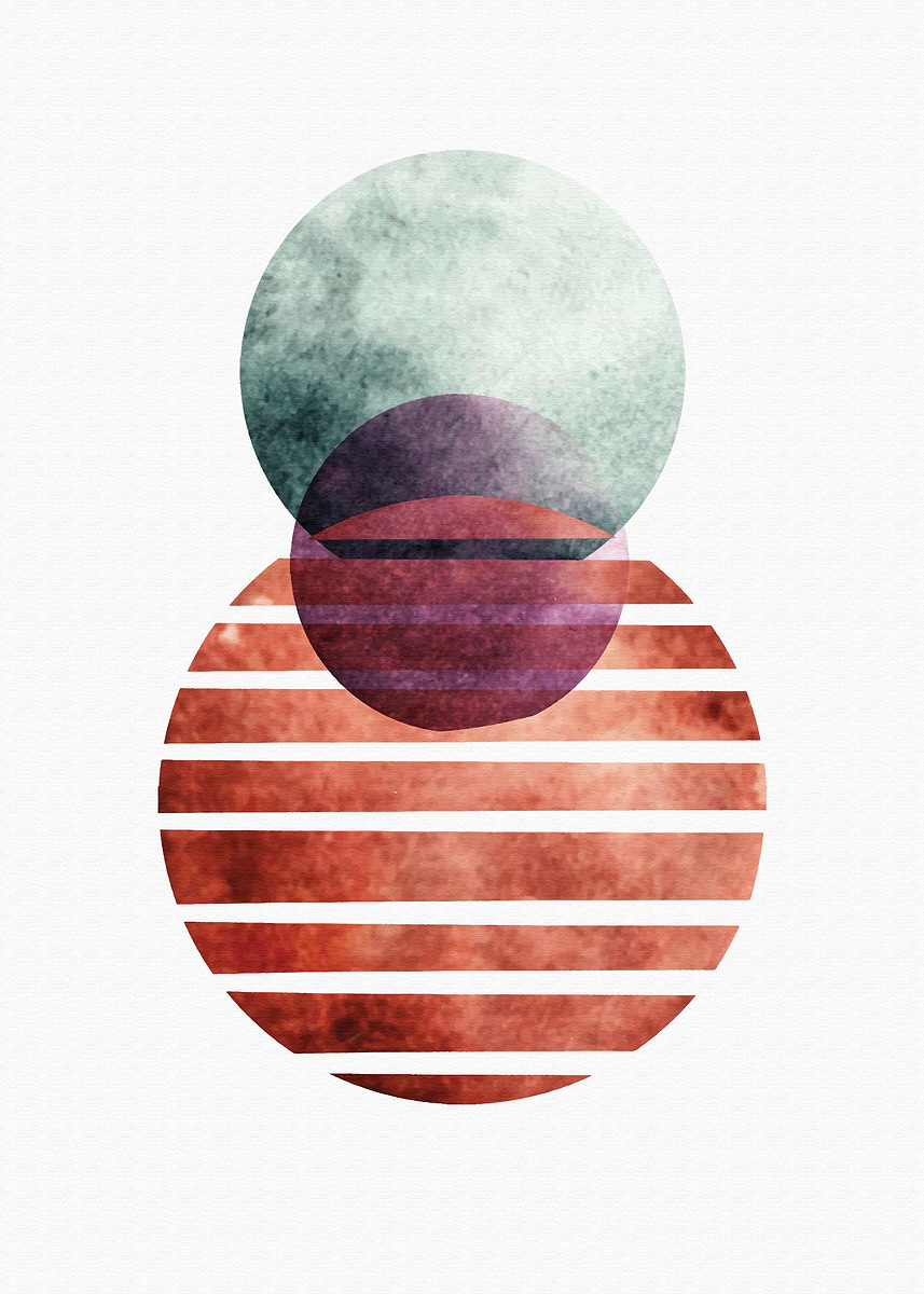 'Abstract shape watercolor' Poster, picture, metal print, paint by GoD ...