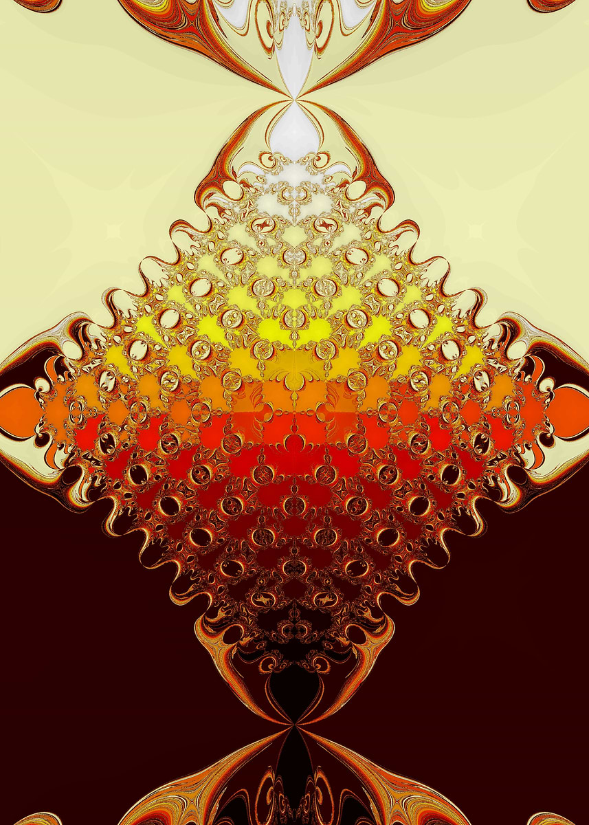 'Fractal sunset' Poster, picture, metal print, paint by convergence ...
