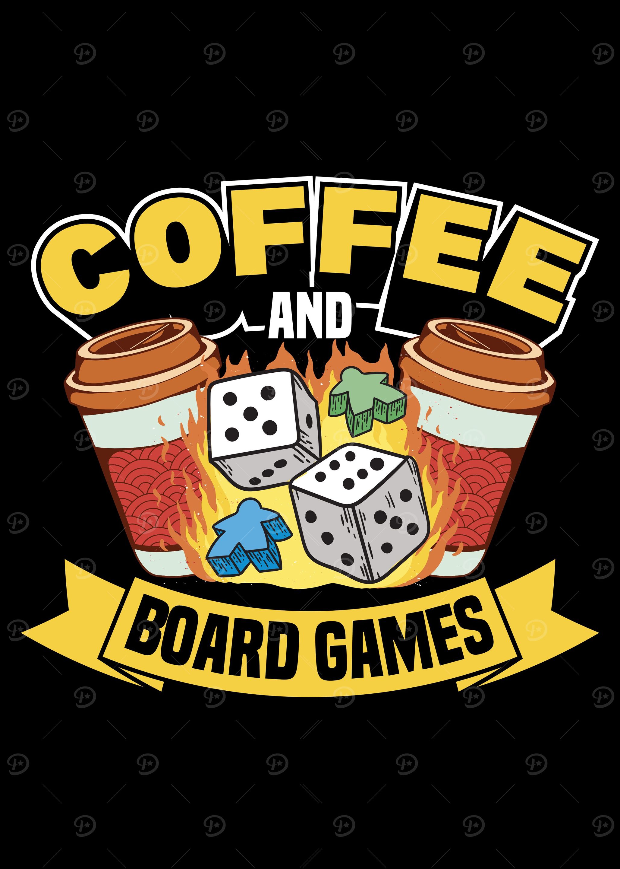 'Coffee and Board games' Poster, picture, metal print, paint by Andreas ...