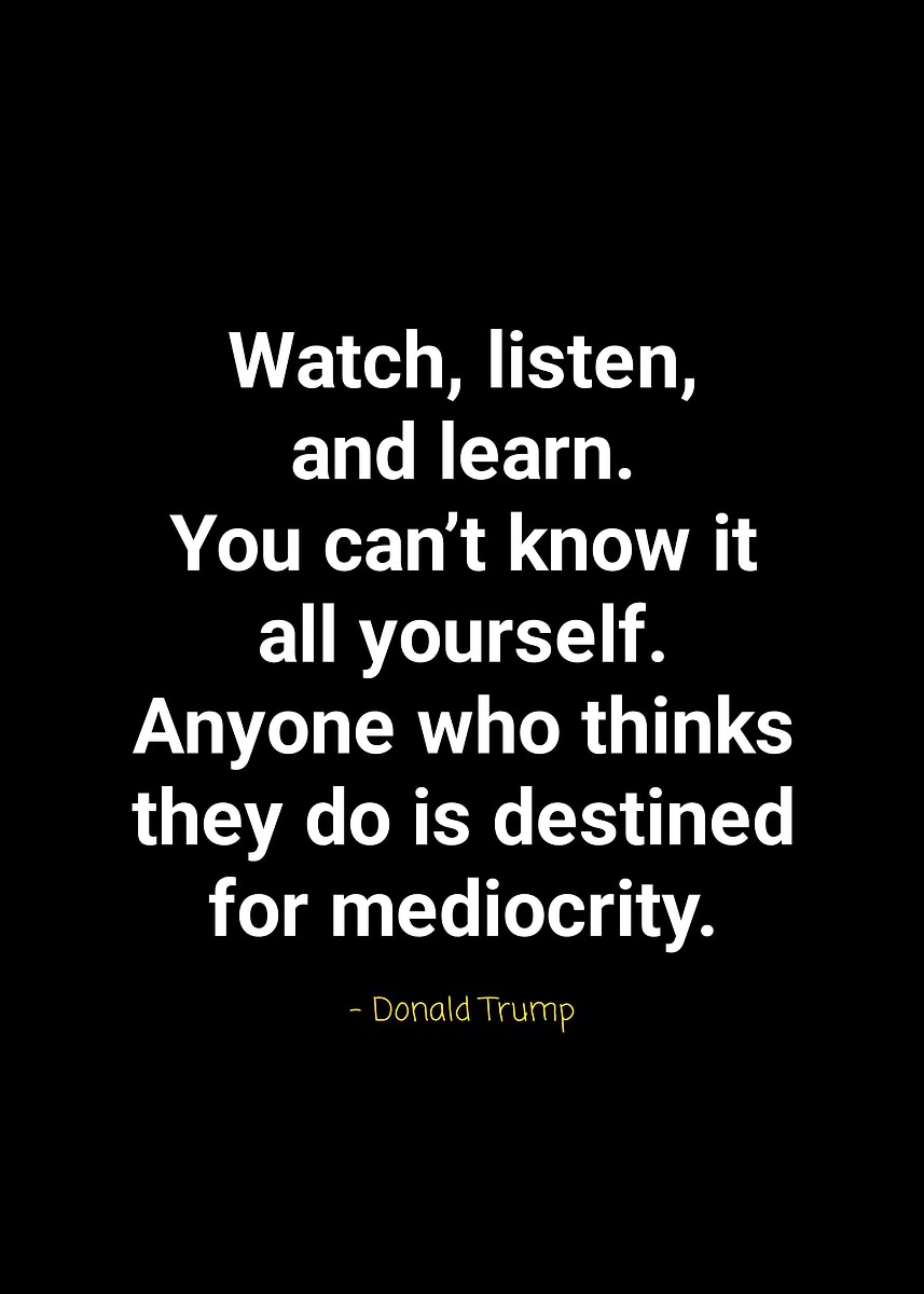 'Donald Trump quotes' Poster, picture, metal print, paint by DNSM ...