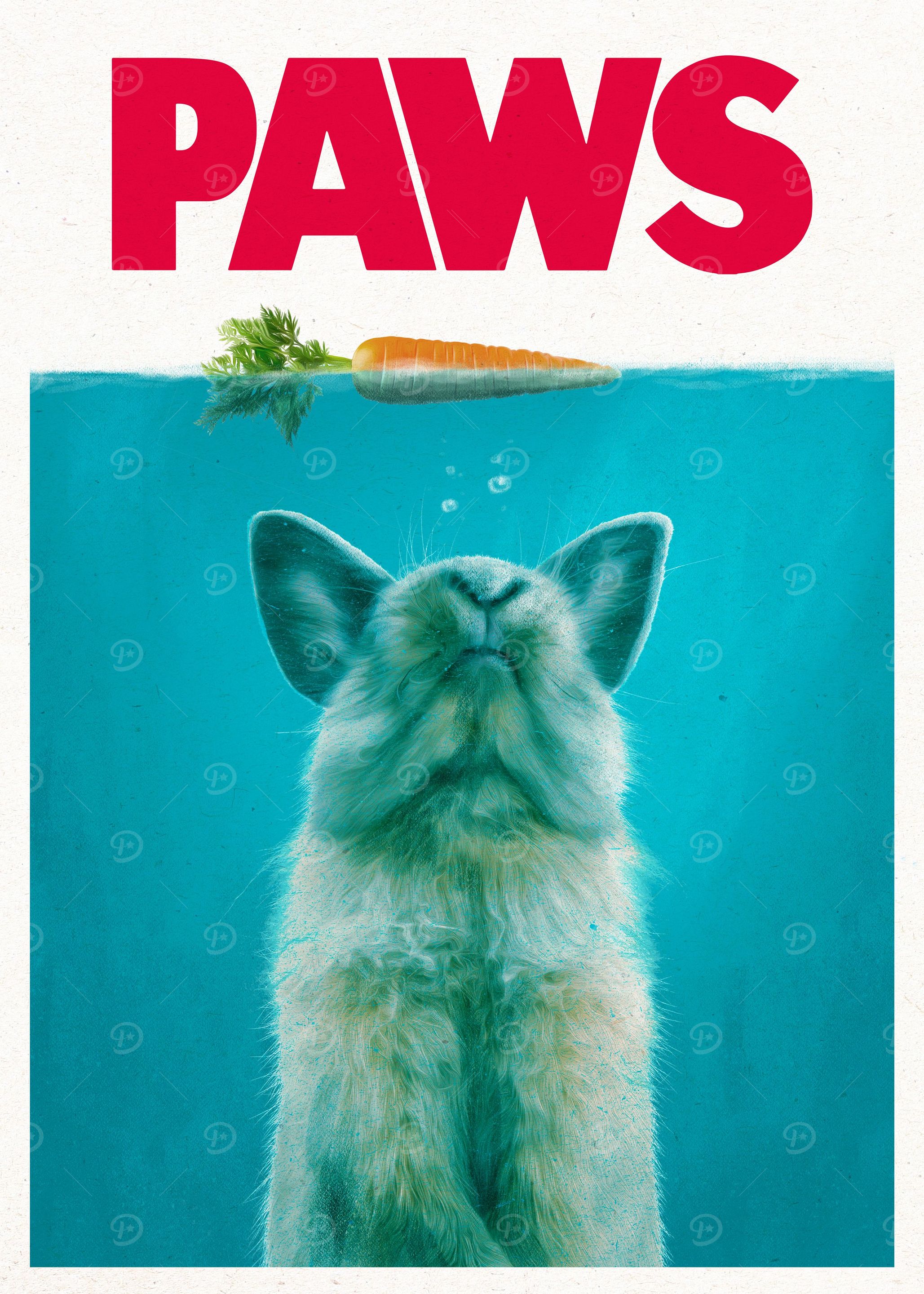 'PAWS' Poster, picture, metal print, paint by FirlefanzDesign | Displate