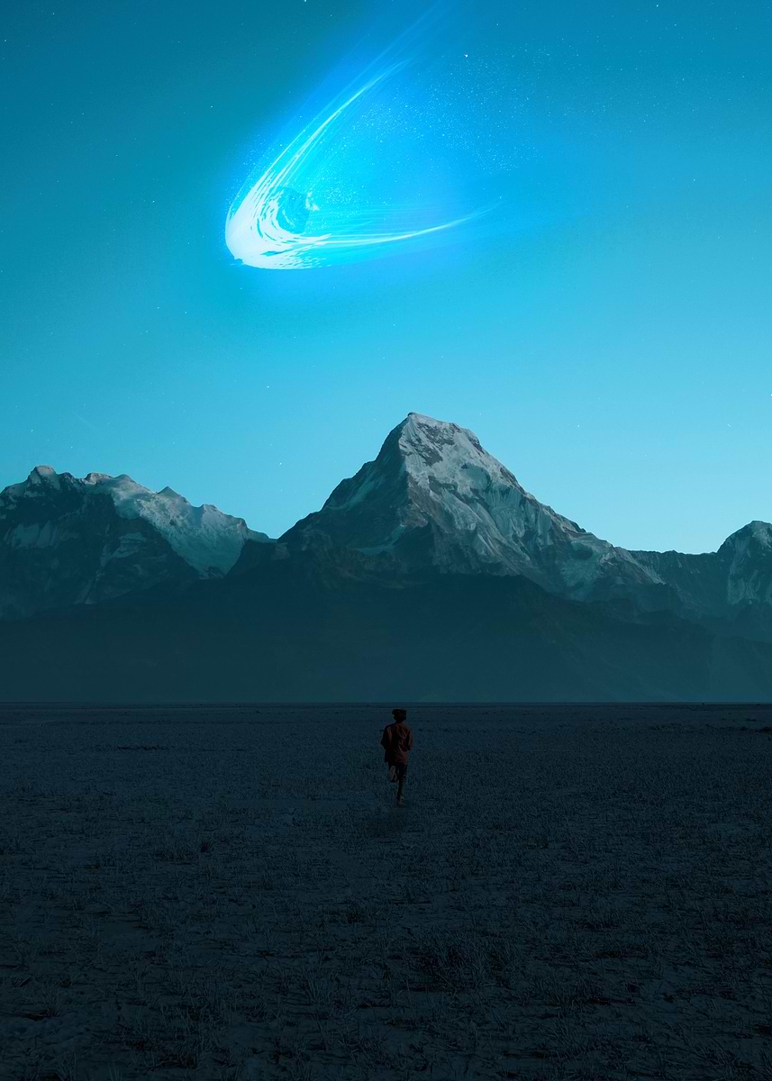'Meteor' Poster, picture, metal print, paint by Luke Taylor | Displate